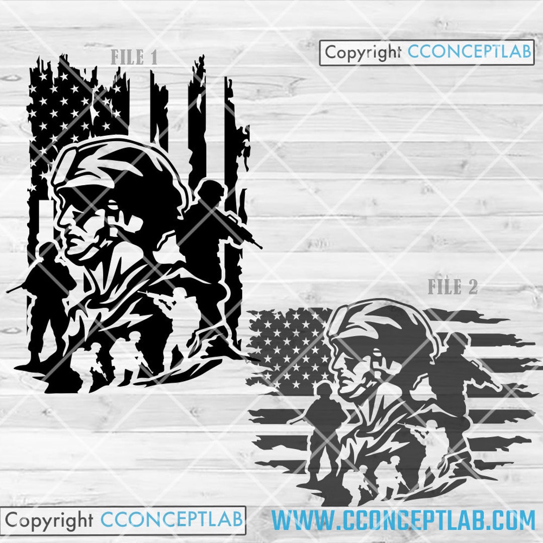 US Military Scene Svg | Soldier Clipart | Combat War Zone Dxf ...