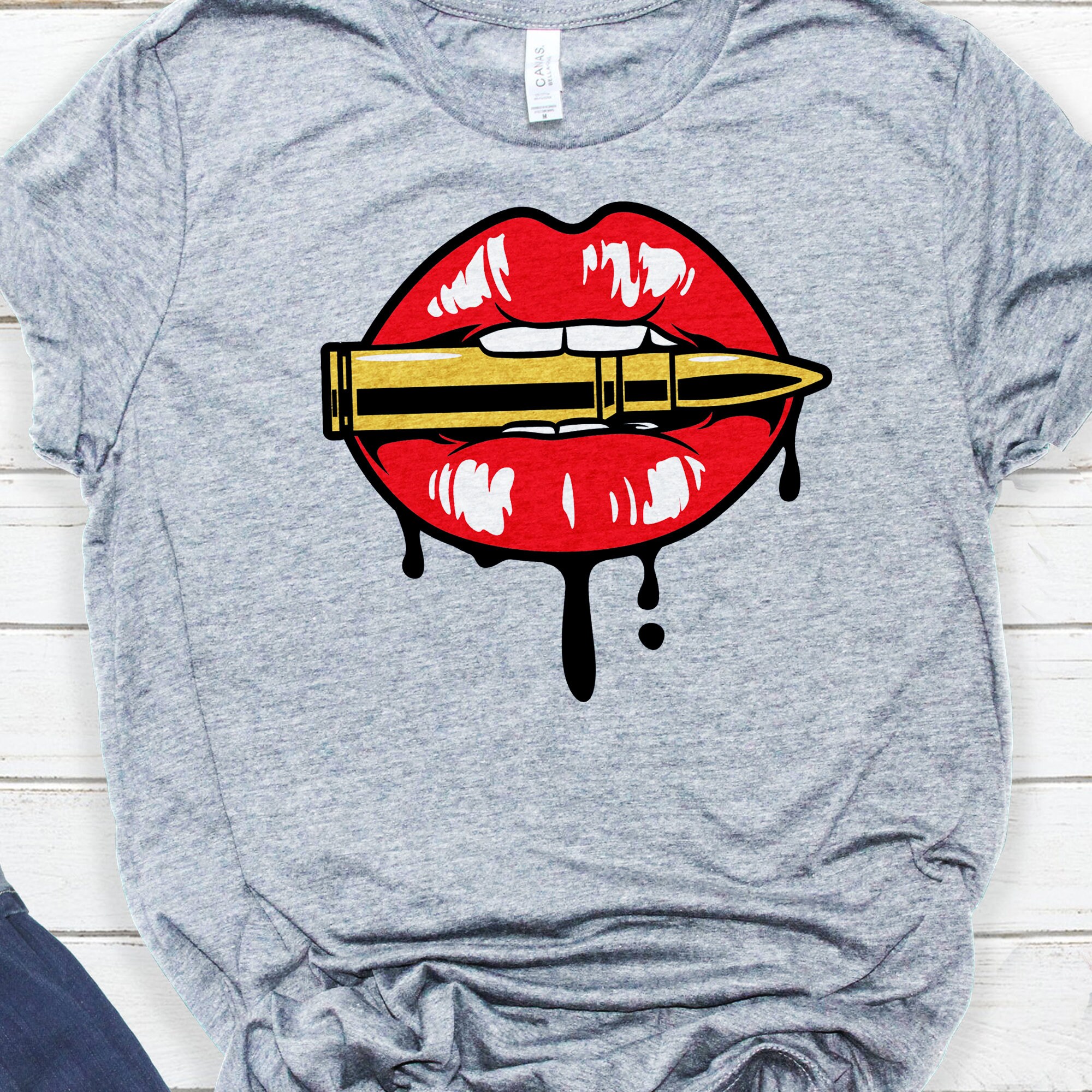 Sexy Red Lips Bullet Svg File Dripping Red Lips Svg Red - Etsy
