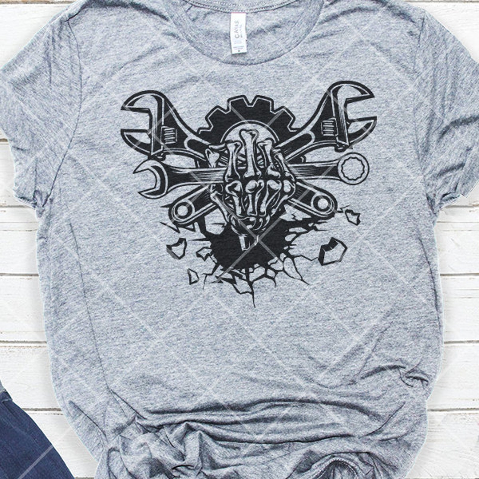Mechanic Skeleton Hand Svg Mechanic Hand Svg Mechanic Dad | Etsy