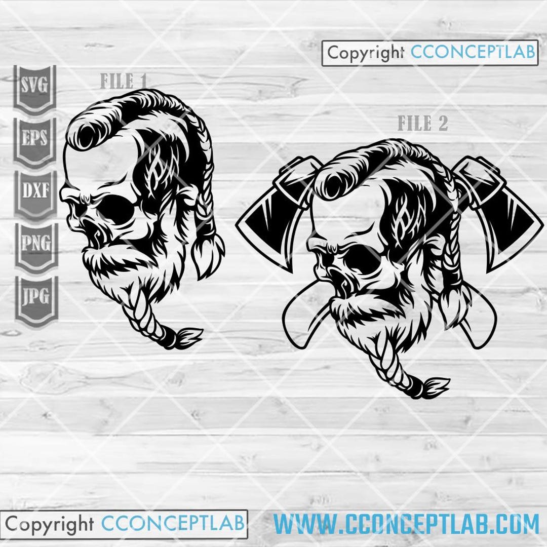 Viking Skull Svg, Ancient Warrior Clipart, Old Soldier Stencil ...
