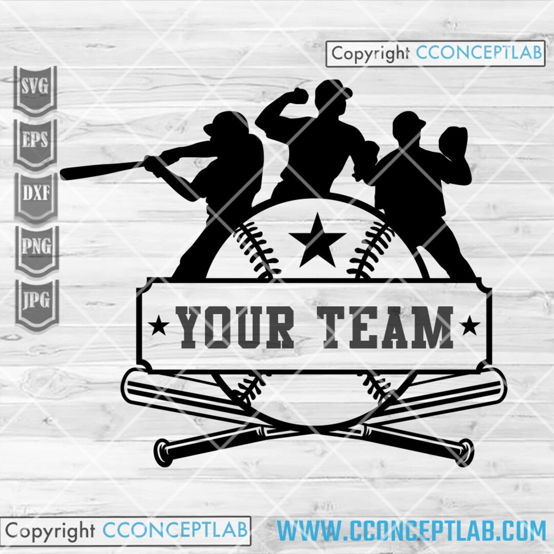 Baseball Scene Svg Baseman Players Clipart Pitcher Catcher Dxf Batter ...