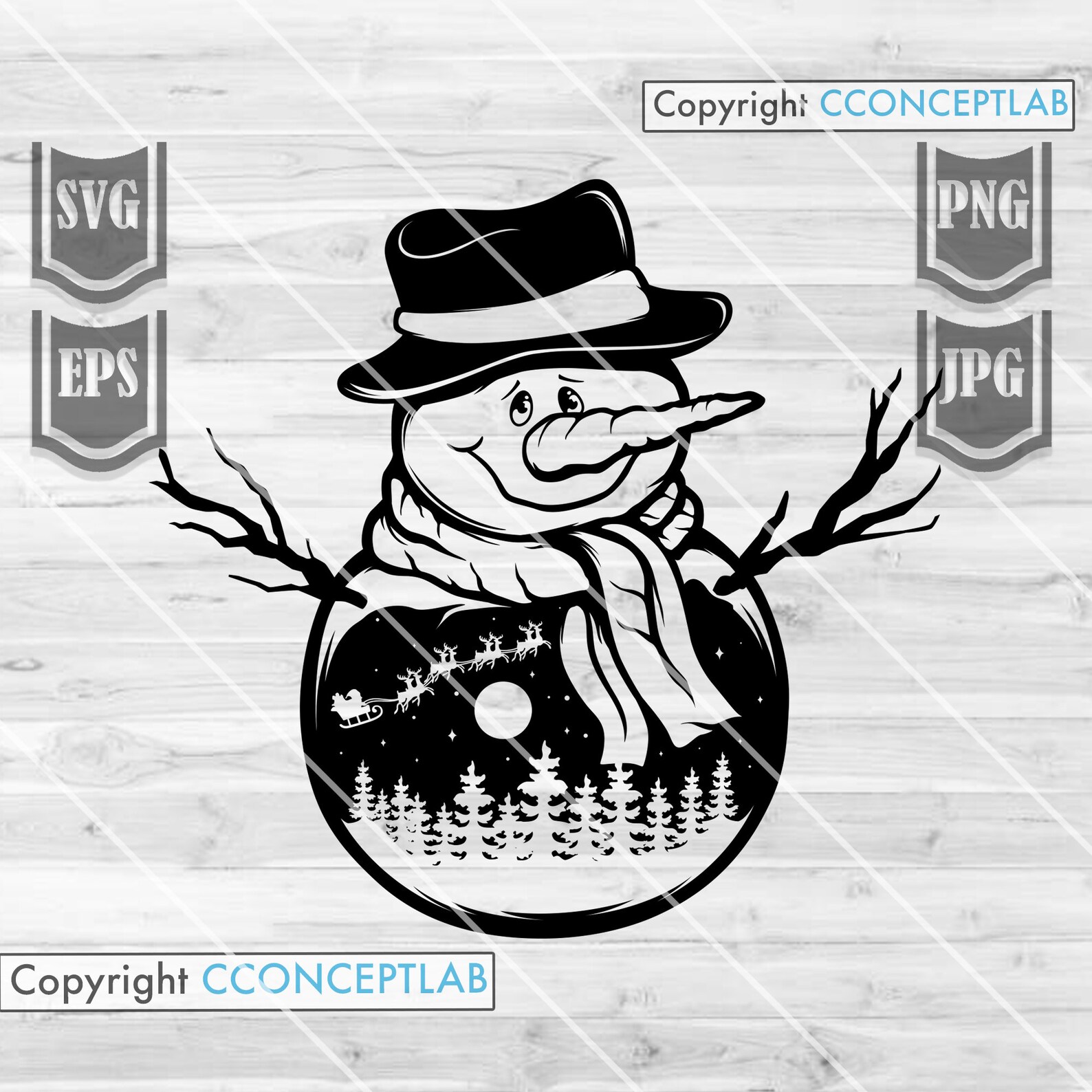 Christmas Snowman Svg Christmas Svg Christmas Clipart - Etsy