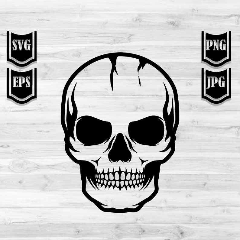 Skull Svg File | Skeleton Head Stencil | Skull Clipart | Skull ...
