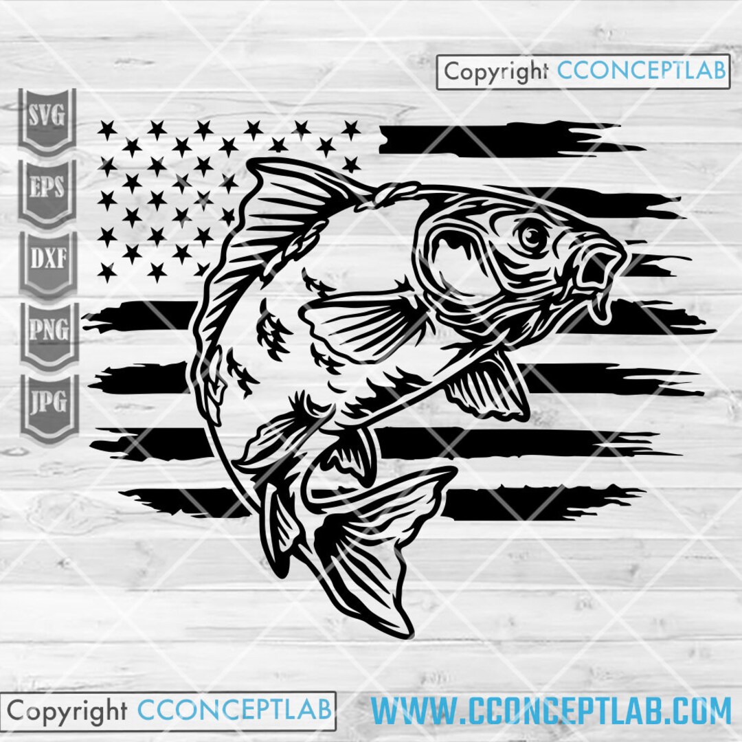 US Carp Fish Svg | River Fishing Clipart | Angler Dad Cutfile | Fresh ...