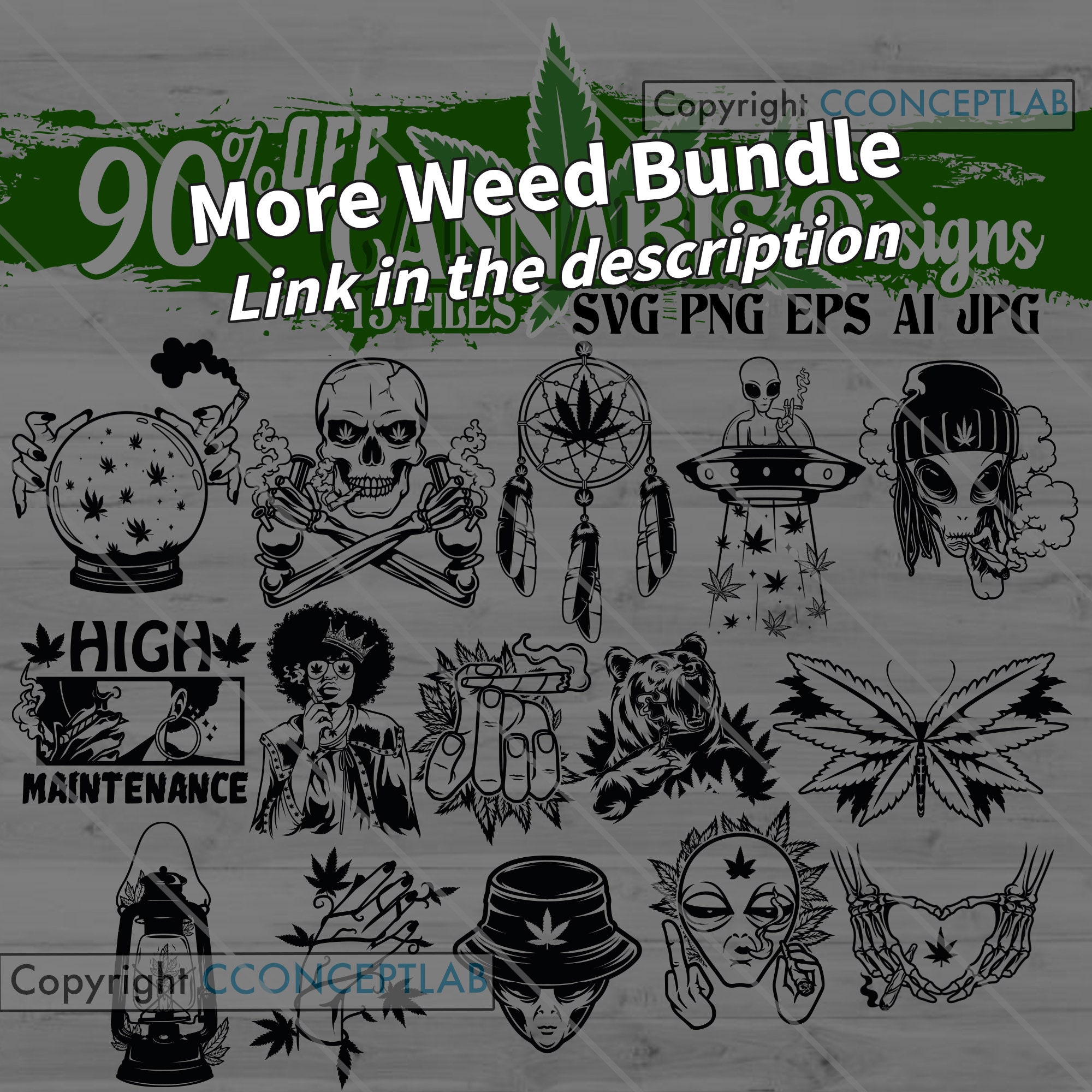 Alien Smoking Weed Middle Finger Svg High Kush Life Clipart - Etsy