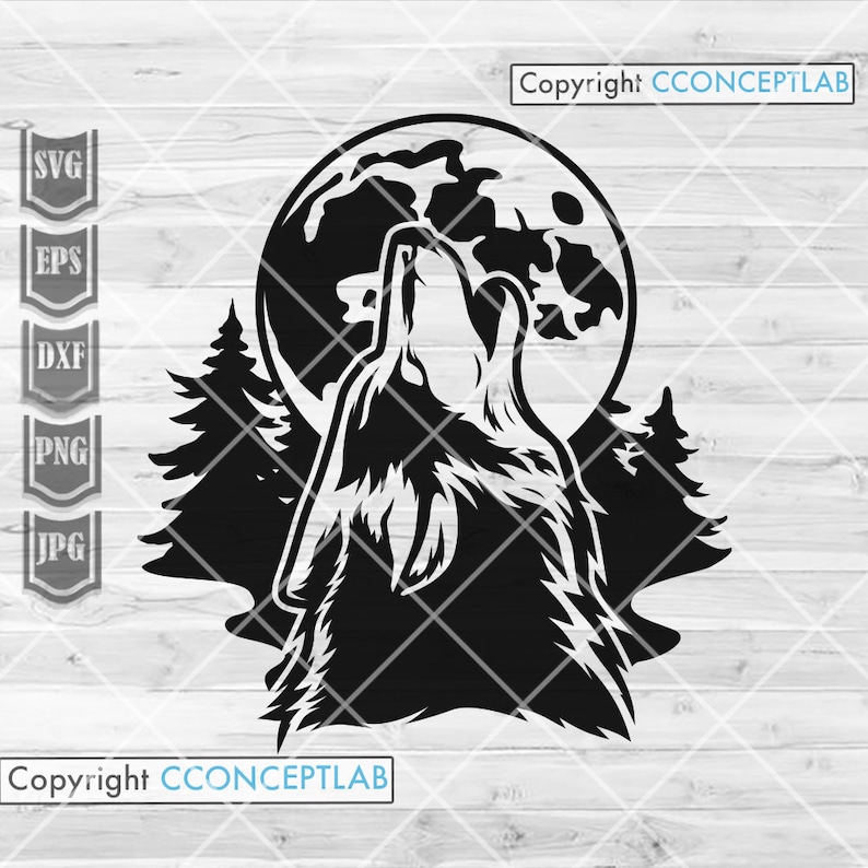 Howling Wolf Svg Wilderness Clipart Wild Life Shirt Png - Etsy