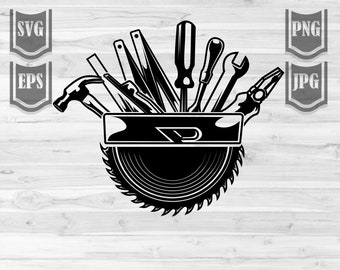 Tools Monogram SVG, Tools Split Frame SVG, Mechanic Tools SVG, Dad ...