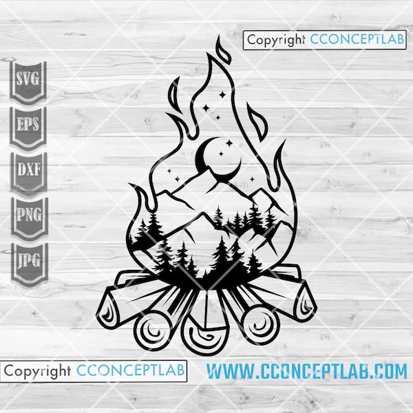 Campfire Svg - Etsy