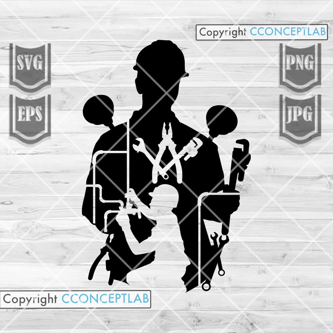 Plumber Scene Svg | Plumbing Tools Clipart | Pipe Fitter Dad Gift Idea ...