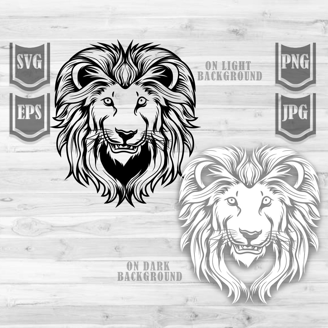Lion Head Svg | Wild One Clipart | Safari Animal Stencil | Jungle King ...