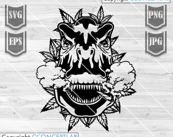 Weed Dino Svg - Etsy Singapore