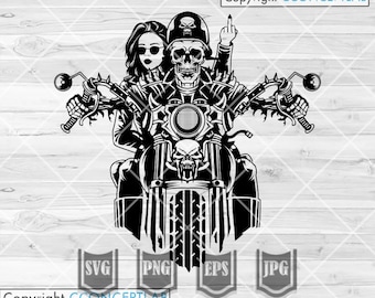 Biker Lovers Svg Riding in Tandem Clipart Ride Partners - Etsy
