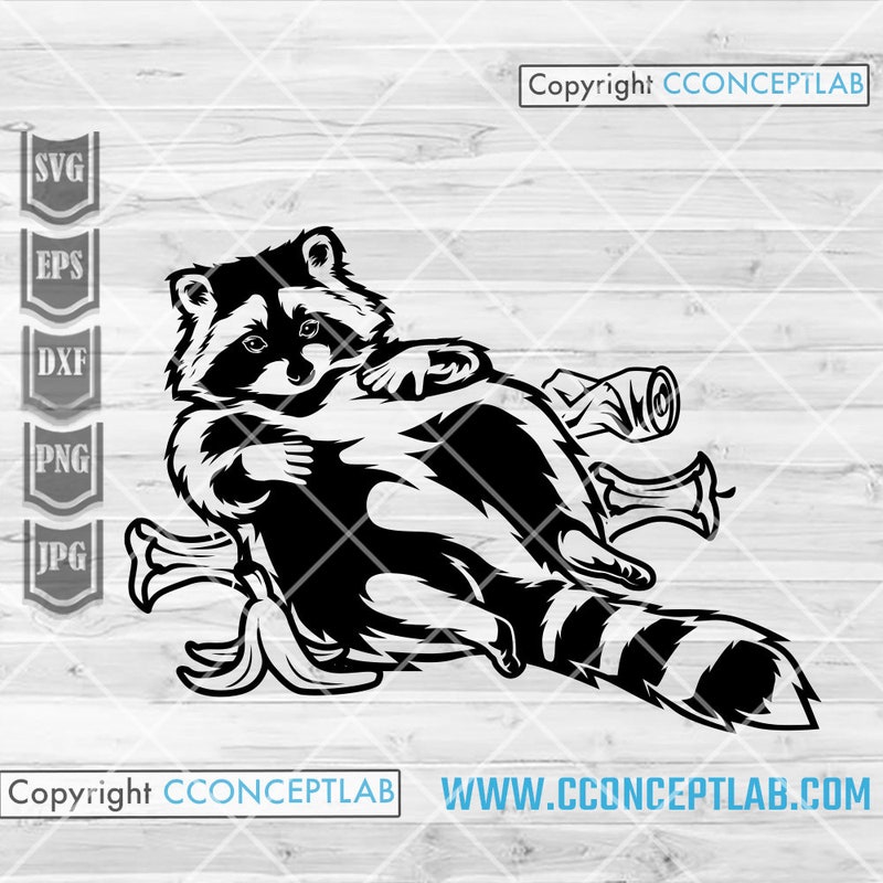 Fat Raccoon Svg - Etsy