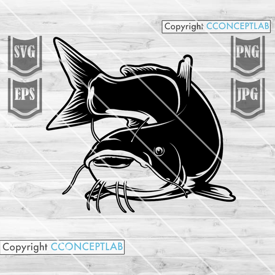 Catfish Illustration || Svg File || Catfish Clipart || Catfish Svg ...