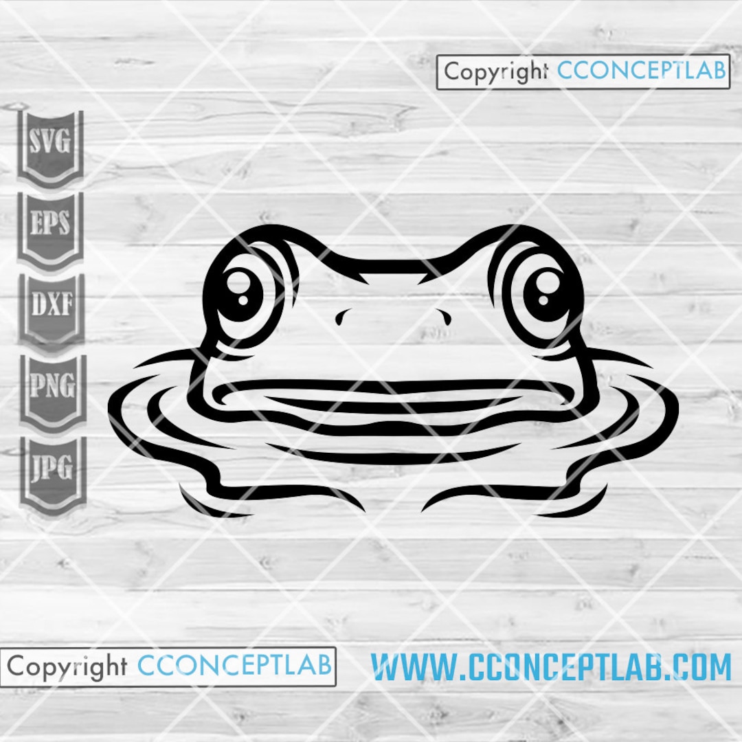 Frog Peeking Svg | Cute Tadpole Clipart | Funny Insects Stencil | Cute ...