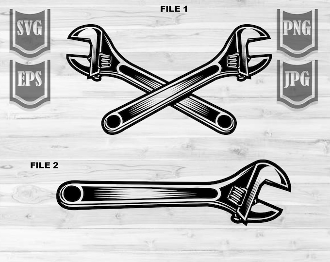 Crossed Wrenchs Svg, Mechanic Tool Svg, Repair Svg. Vector Cut File for ...