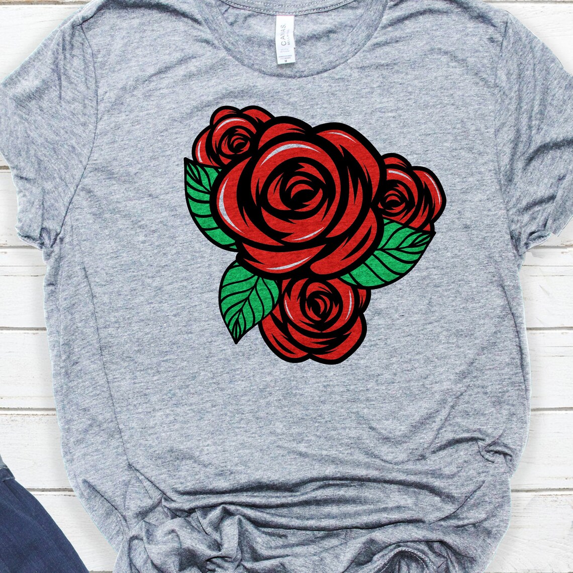 Red Rose Svg Roses Clipart Rosebud Cutfile Flower Shop - Etsy