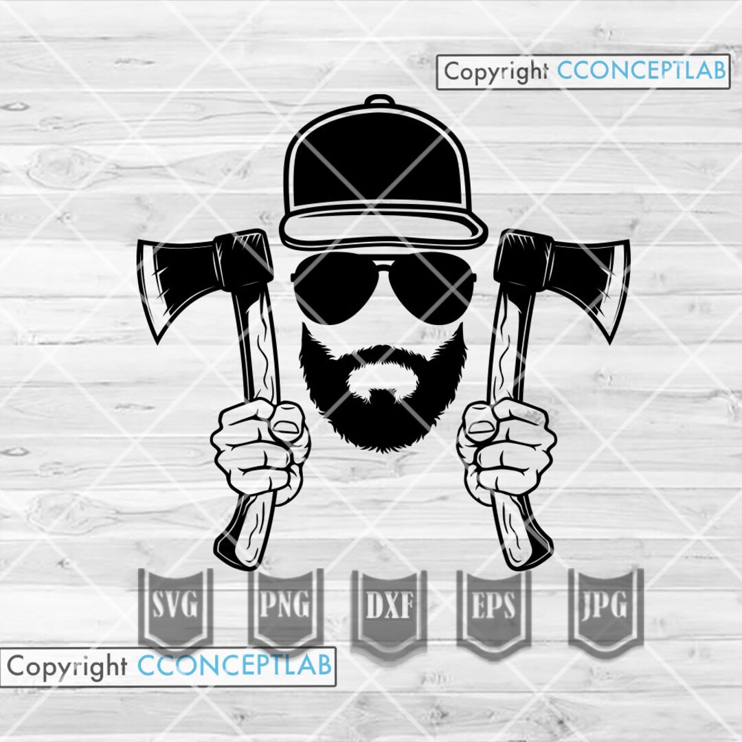 Beard Man Lumberjack Svg | Lumber Dad T-shirt Design Gift Idea Dxf ...