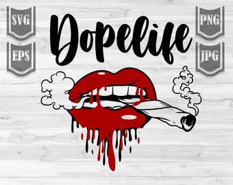 Red Lips Smoking Svg - Etsy
