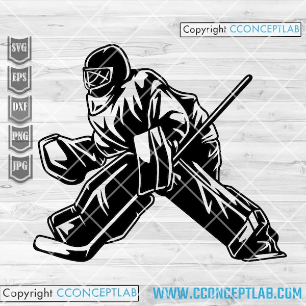 Hockey Goalie Svg - Etsy