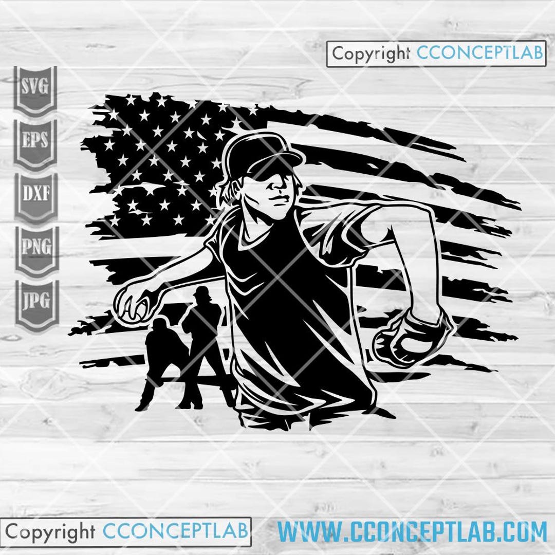 US Baseball Player Svg | Catcher Dad Clipart | Pitcher Shirt Png ...