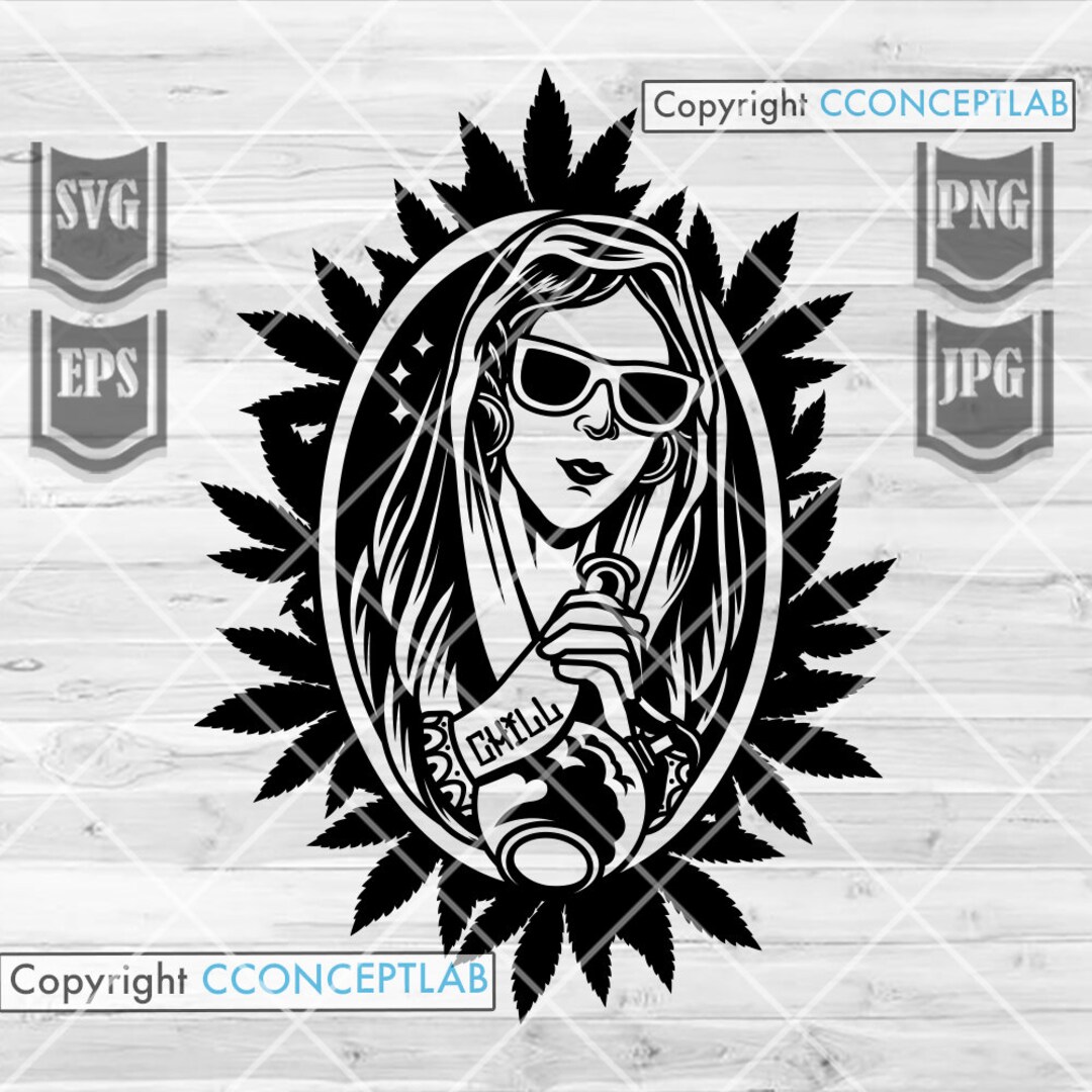 Cool Mary Jane Svg Dope Girl Svg Rasta Girl Svg Marijuana Svg 420 Svg ...