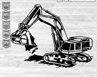 Excavator Svg | Construction Dad Clipart | Contractor Dxf | Heavy ...