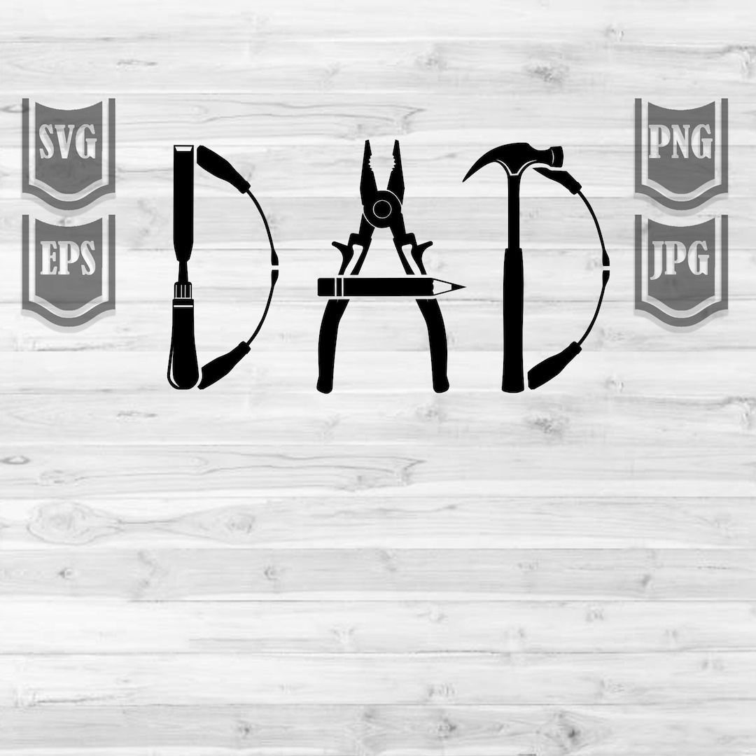 Dad Tools Svg | Dad Life Clipart | Repair Dad Cut File | Repairman Gift ...