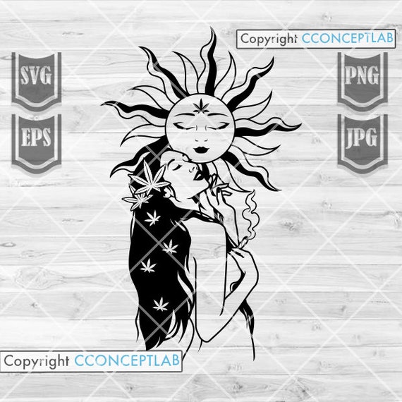 Weed Moon Girl Svg Weed Girl Svg Rasta Girl Svg Dope | Etsy