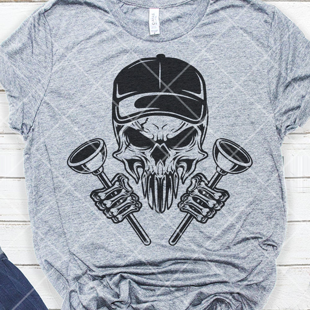 Plumber Skull Svg Plumber Skull Png Plumber Dad Svg | Etsy