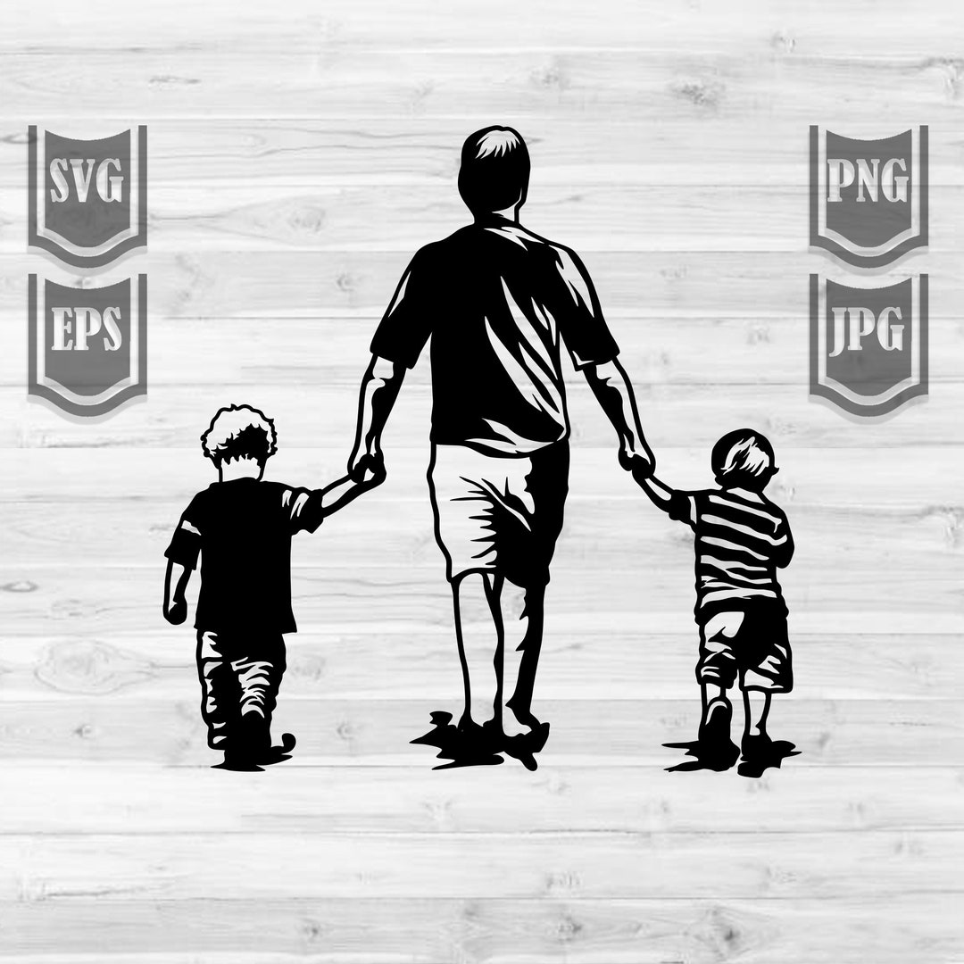 Father and Son Svg | Father's Day Clipart | Dadlife Cutfile | Daddy ...