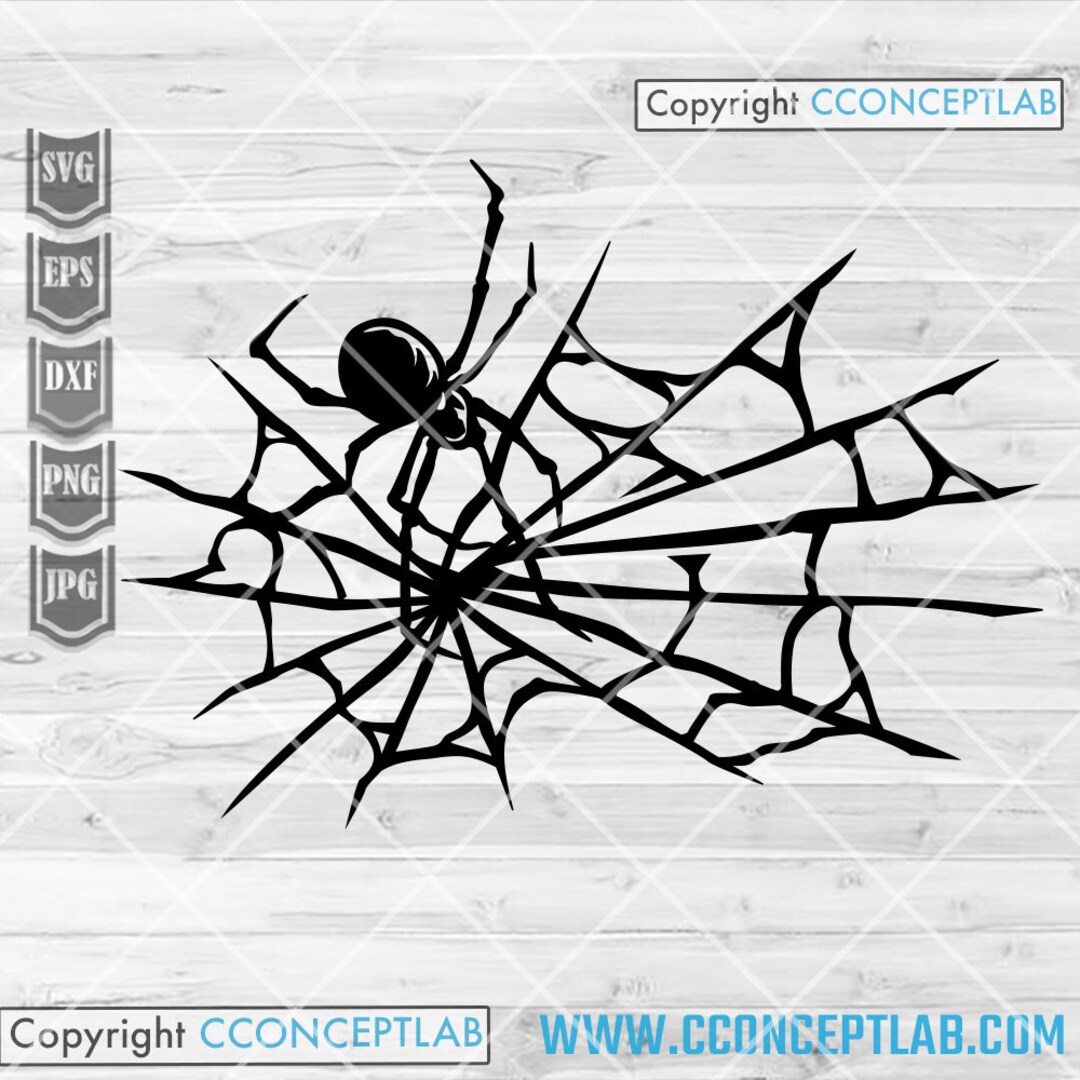 Spider Svg Web Clipart Woodland Insect Stencil Zoo Animal Dxf Venomous ...