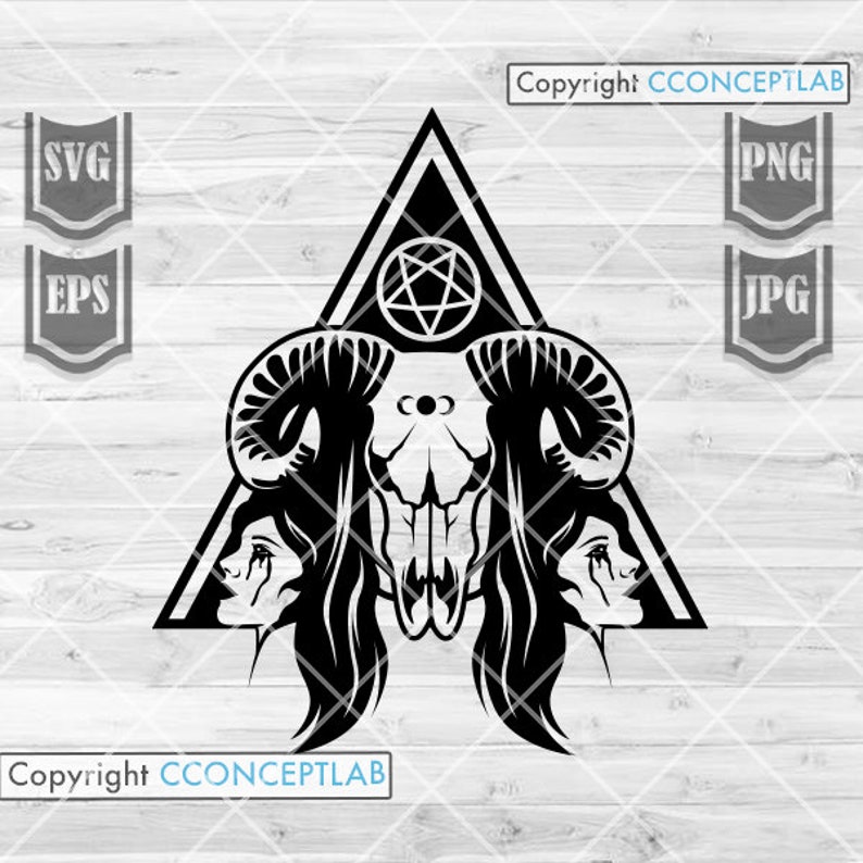 Gothic Skull Svg Gothic Svg Evil Skull Svg Longhorn Svg - Etsy