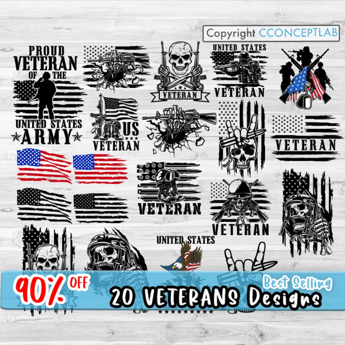 20 Veteran SVG Bundle Military Clipart Military Cutfile | Etsy