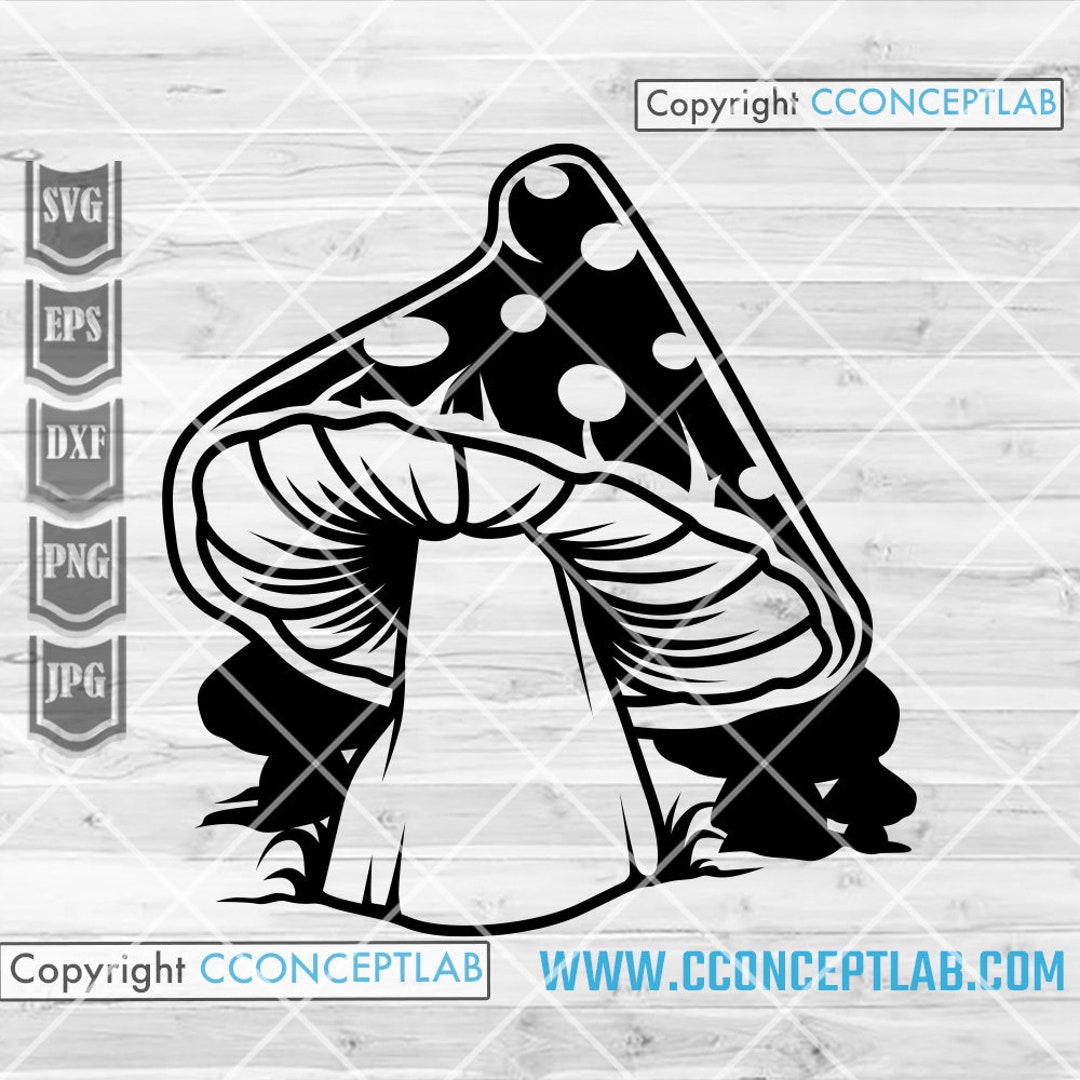 Mushroom Svg | Shroom Clipart | Wood Chicken Stencil | Rasta Cutfile ...