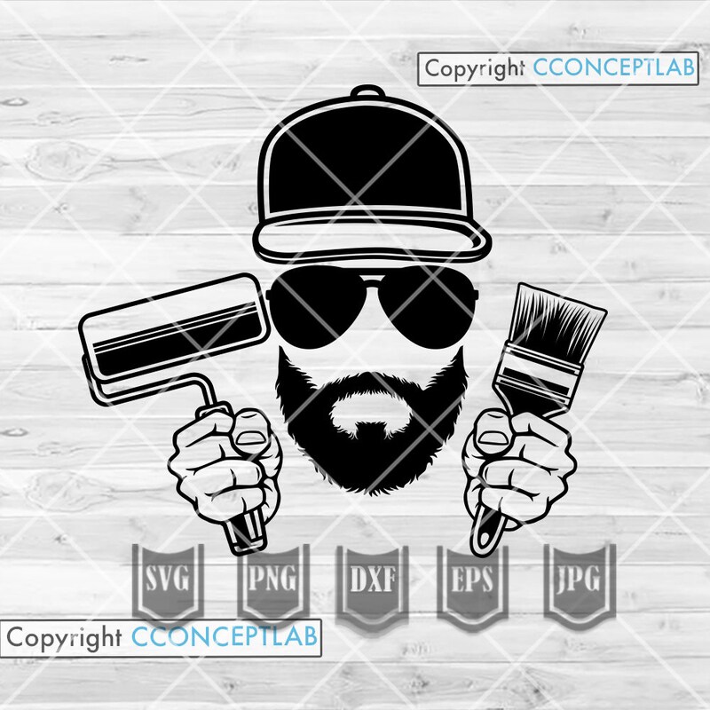 Painter Man Svg - Etsy