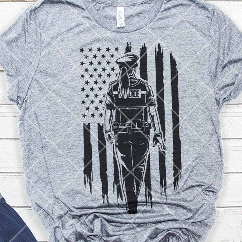 US Police Lady Svg | US Blue Thin Line Svg | US Police Woman Svg ...