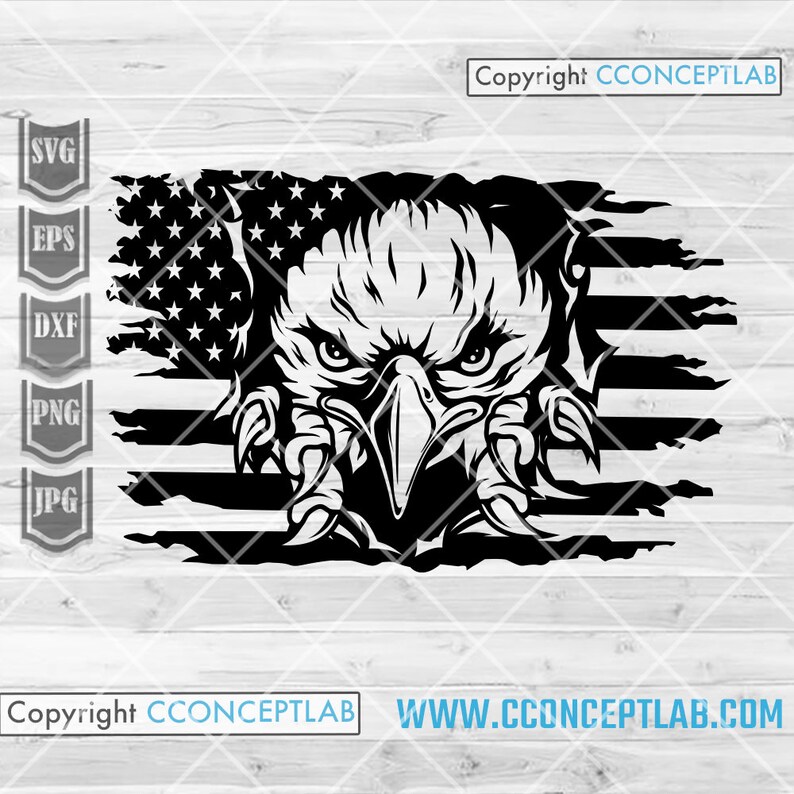 US Flag Tear off Eagle Svg Wild Life Clipart USA Zookeeper - Etsy