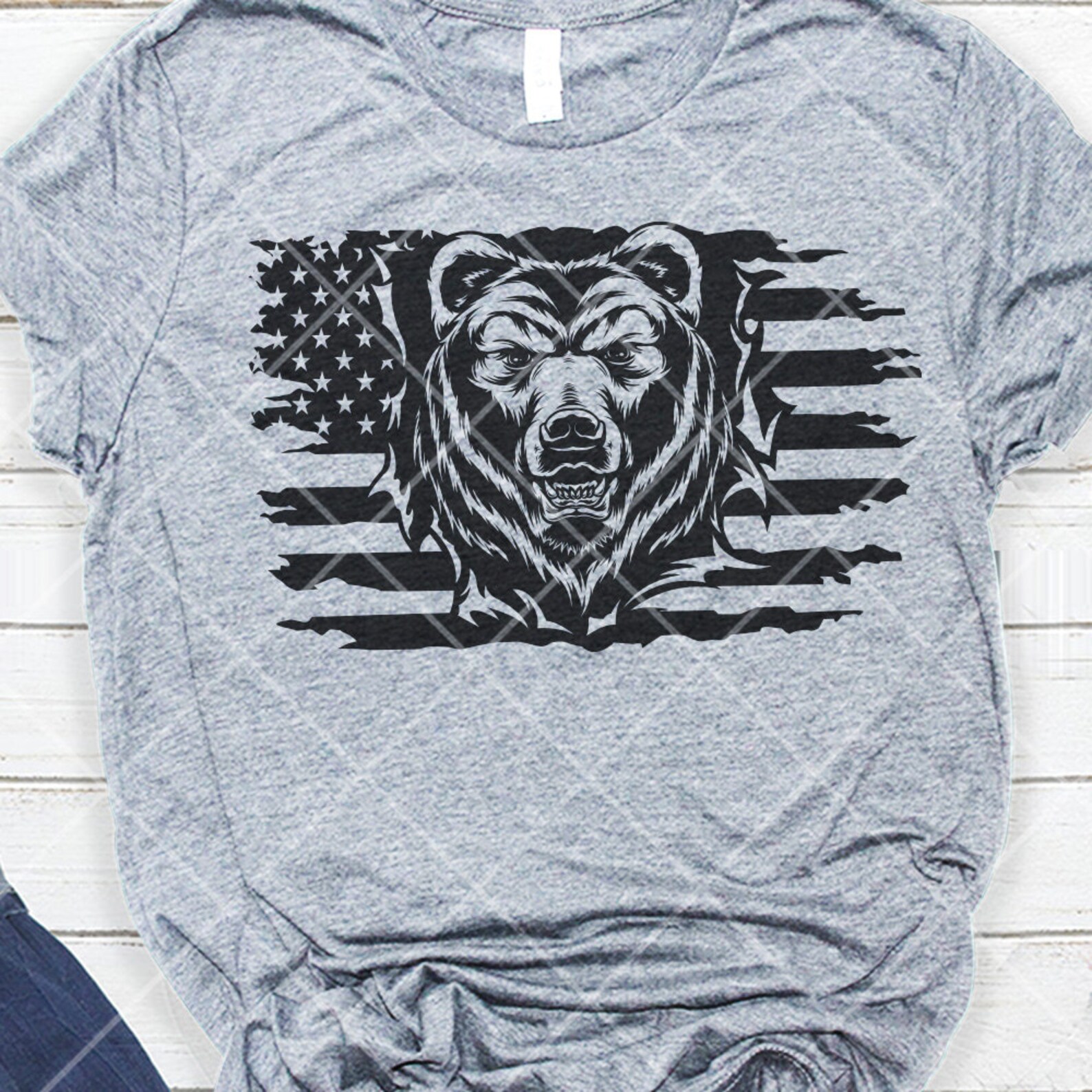 US Flag Tear off Grizz Bear Svg Brown Grizzly Clipart - Etsy