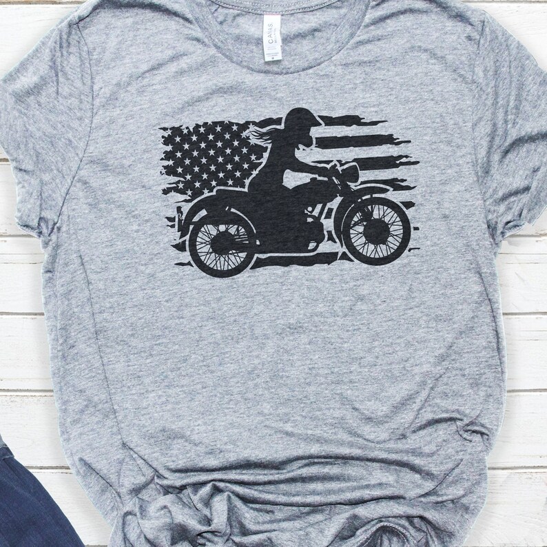 US Biker Svg Girl Rider Clipart Big Bike Rally Cutfile - Etsy
