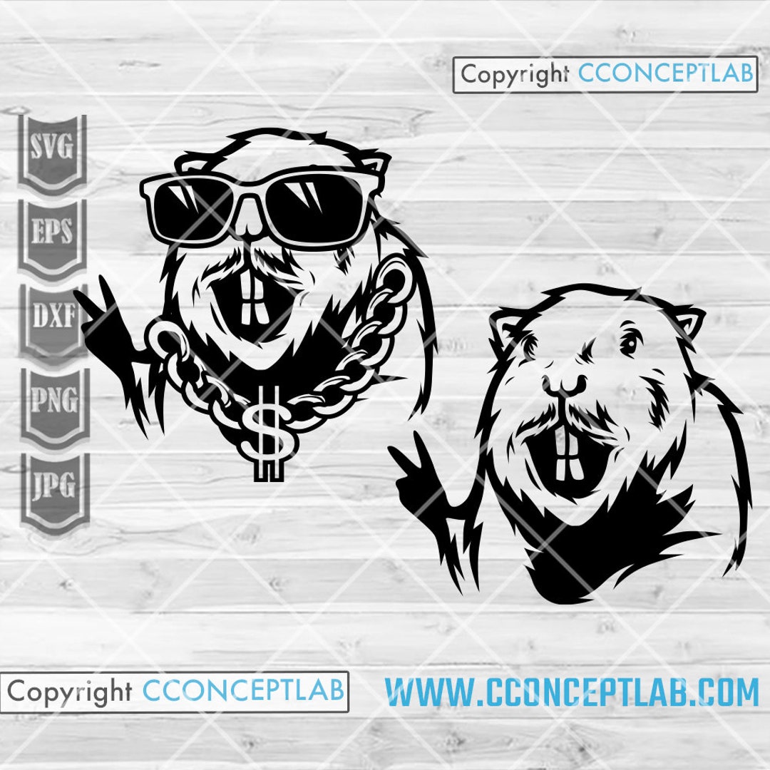 Beaver Swag Svg | Cute Party Animal Clipart | Hippie Woodland Stencil ...