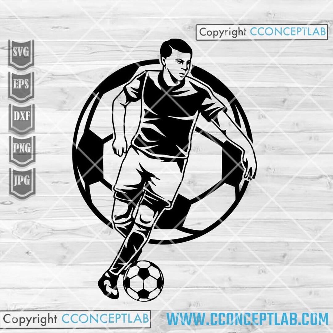 Soccer Svg | Soccer Ball Clipart | Soccer Player Cutfile | Sports Dad ...