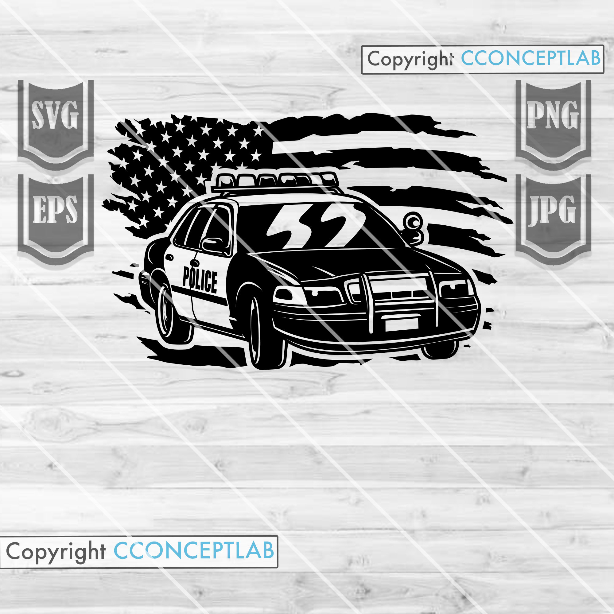 US Police Car Svg Police Car Clipart Police Car Png US - Etsy