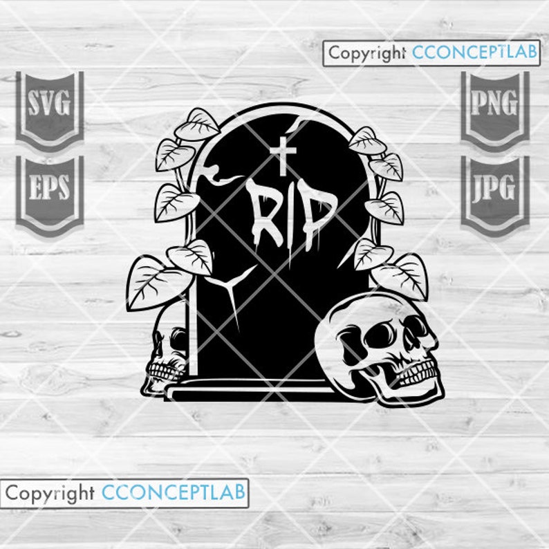 RIP Grave Svg Grave Clipart Grave Cutfile Grave Png | Etsy