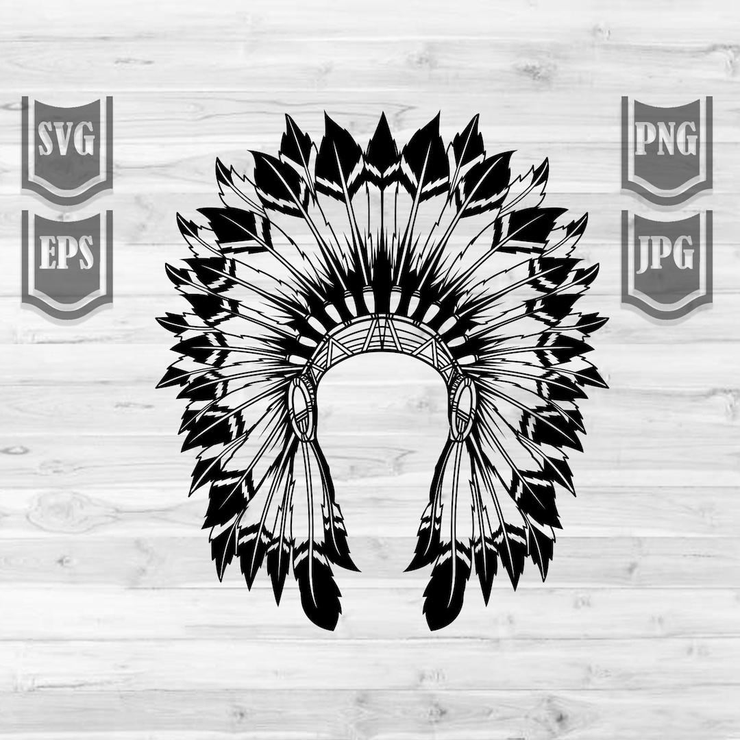 Headdress Svg | Native Svg | Tribal Svg | Festival Clipart | Head Gear ...