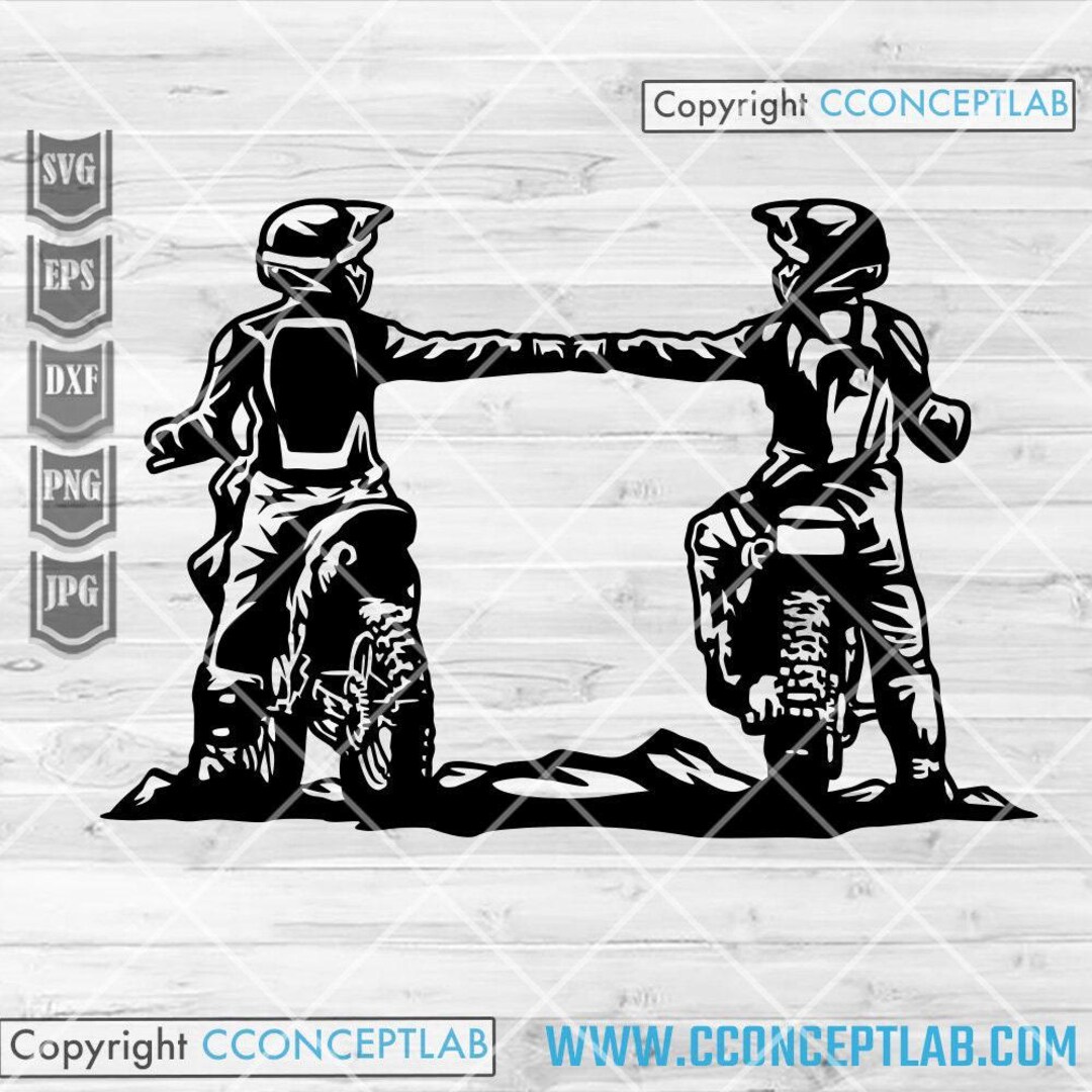 Biker Svg | Dirt Biker Clipart | Fist Bump Cutfile | Best Friend Ride ...