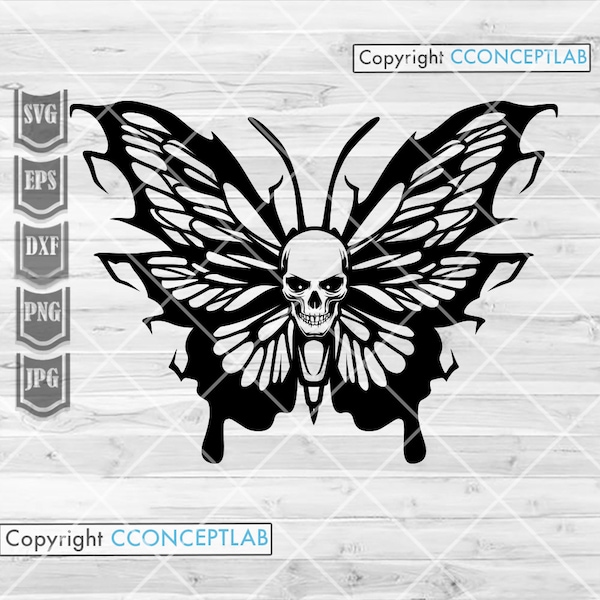 Gothic Moth Svg - Etsy