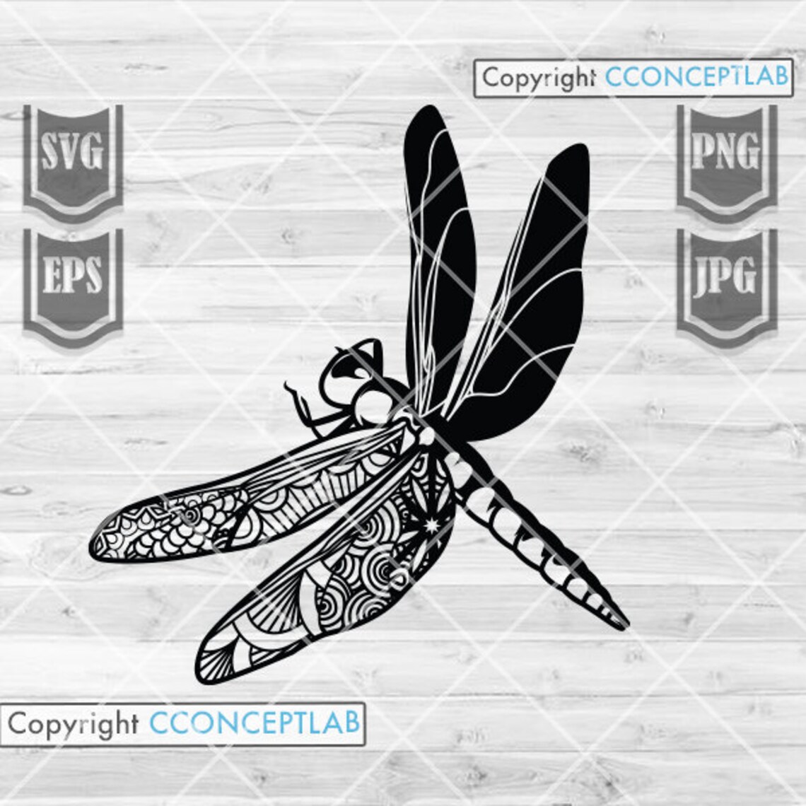 Dragonfly Mandala Svg Mandala Svg Dragonfly Svg Insects - Etsy