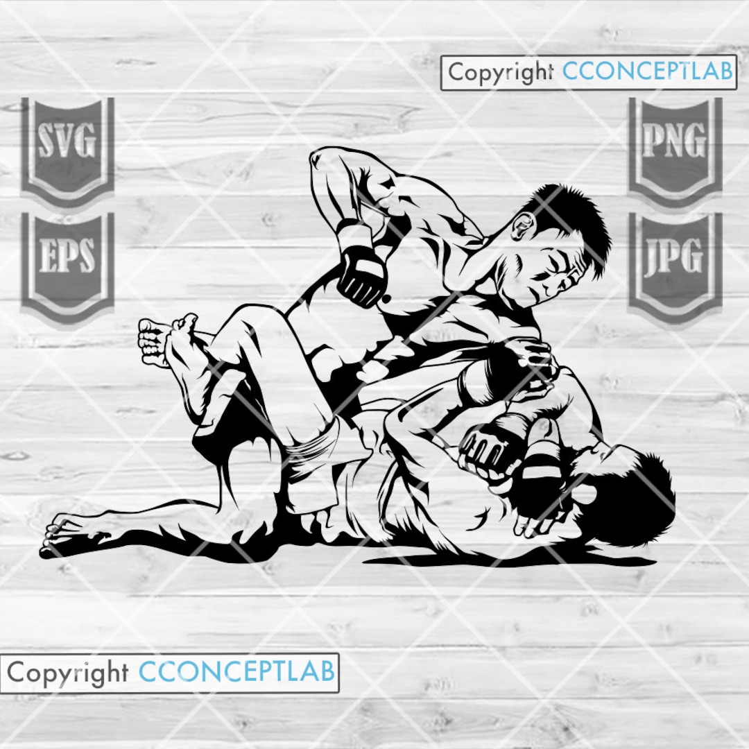 MMA Fighter Svg | Strong Warrior Clipart | Kick Boxing Stencil | Mixed ...