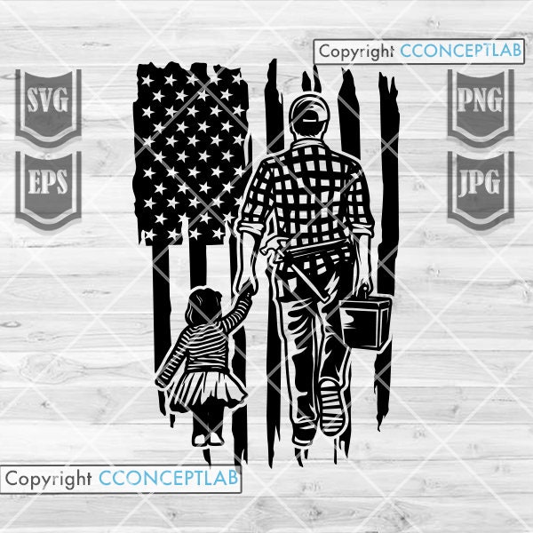 Dad and Daughter Stencil - Etsy